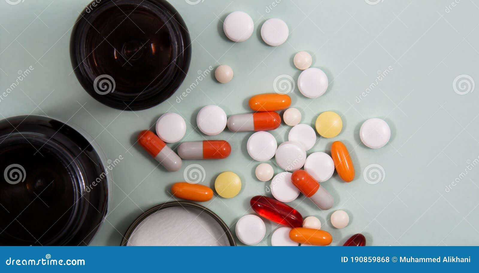 Colored Tablets and Capsules are Removed from the Package. Colored ...