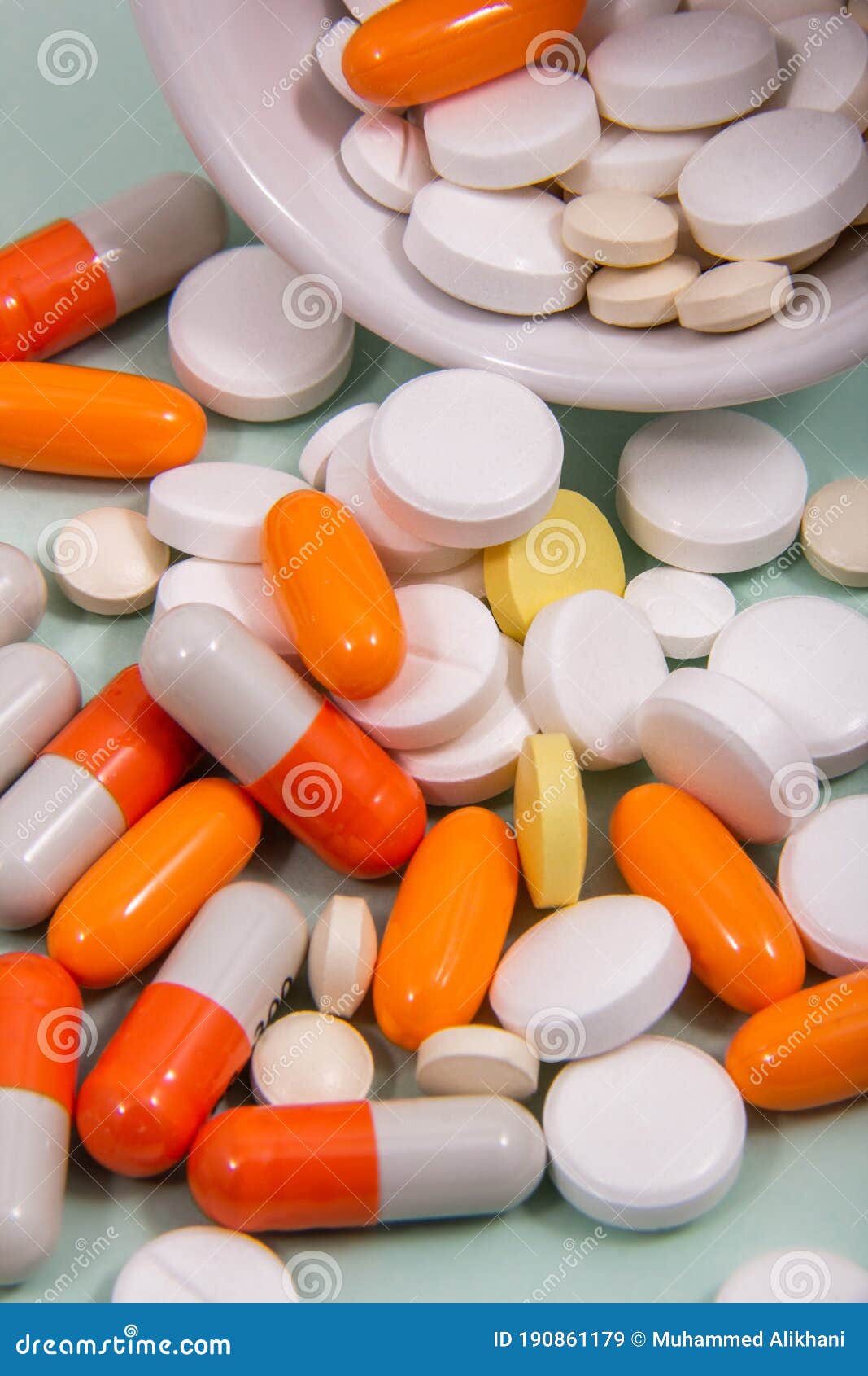 Colored Tablets and Capsules are Removed from the Package. Colored ...