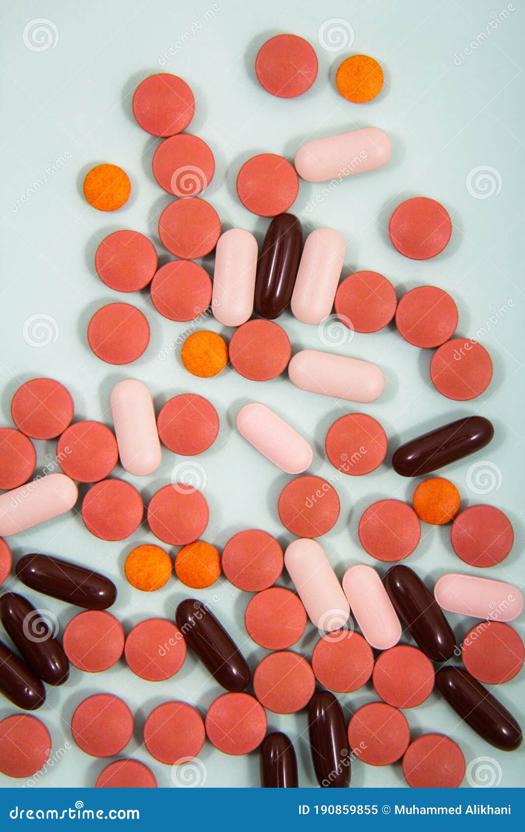 Colored Tablets and Capsules are Removed from the Package. Colored ...