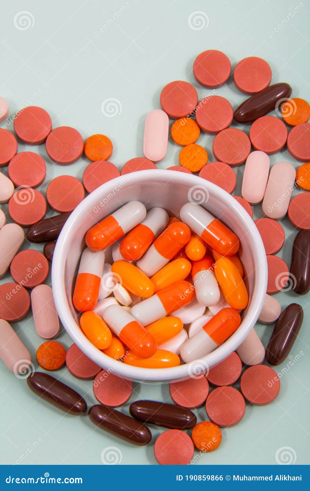 Colored Tablets and Capsules are Removed from the Package. Colored ...