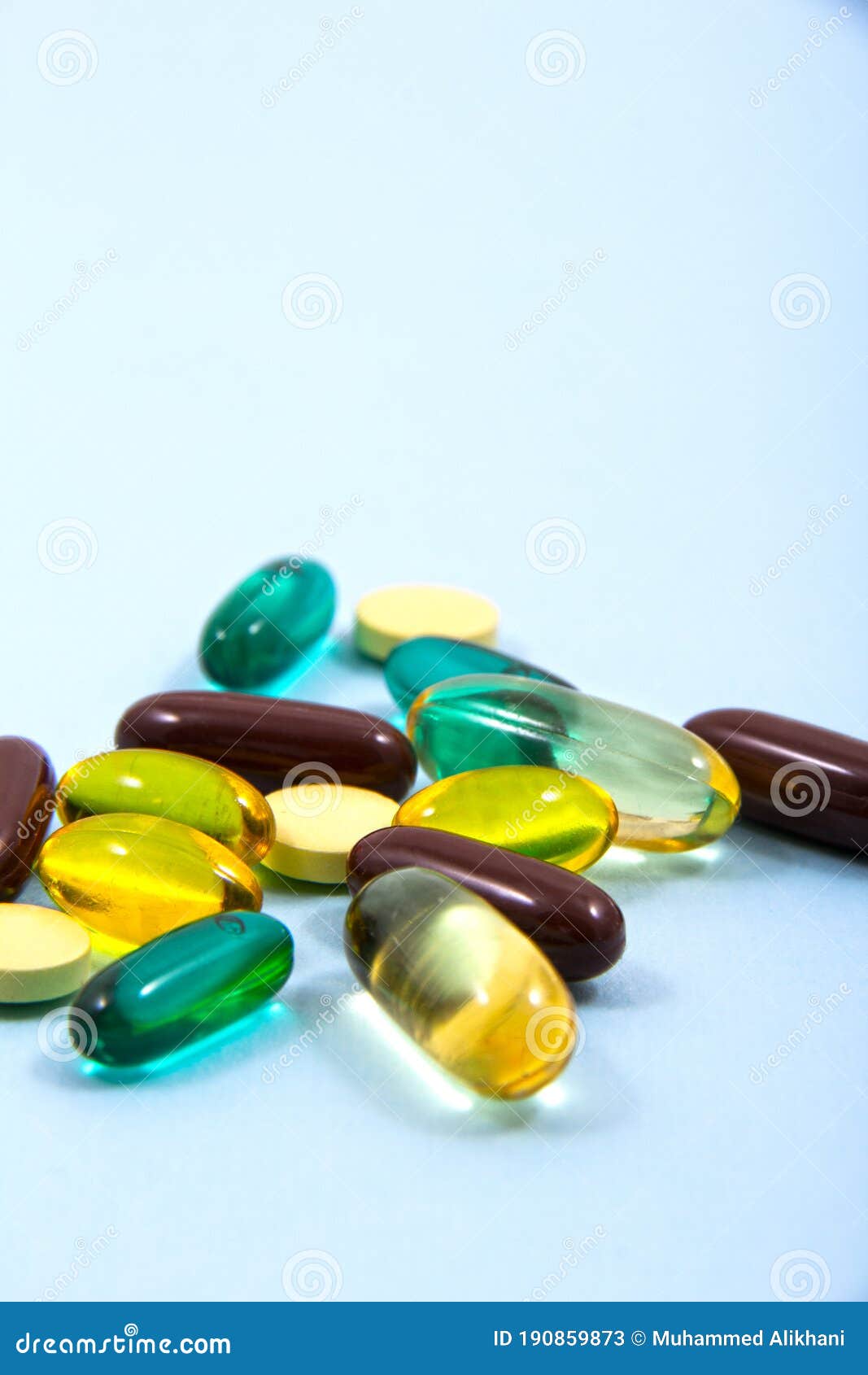 Colored Tablets and Capsules are Removed from the Package. Colored ...