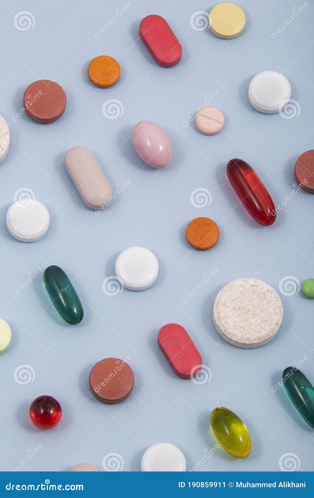 Colored Tablets and Capsules are Removed from the Package. Colored ...