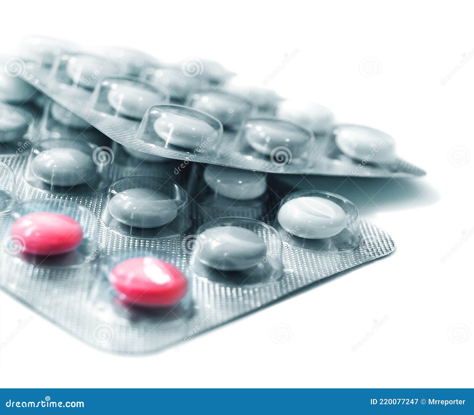 Colored tablets packs stock image. Image of package - 220077247