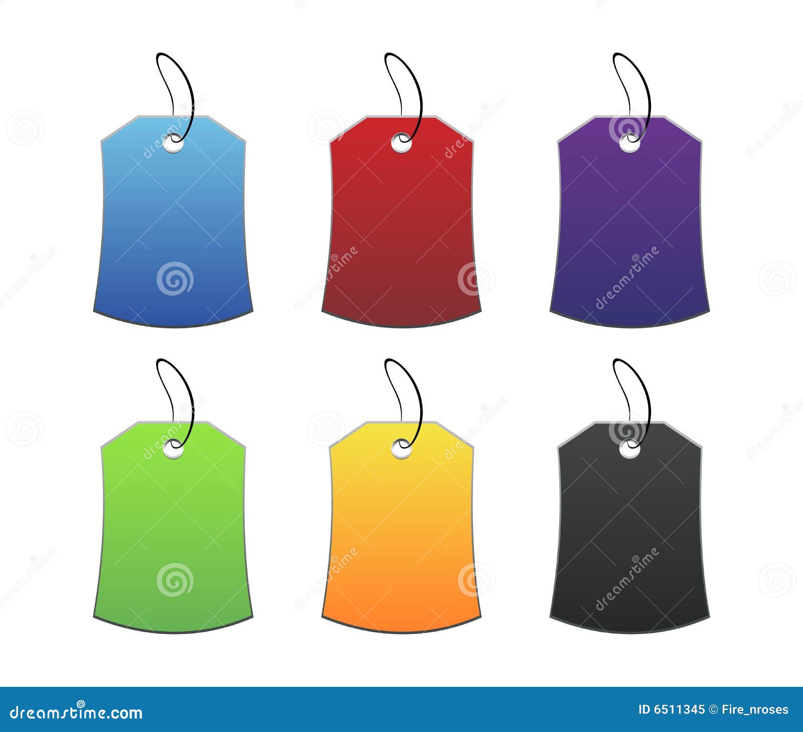 Colored Tags - 3 - on White Stock Vector - Illustration of coupon ...