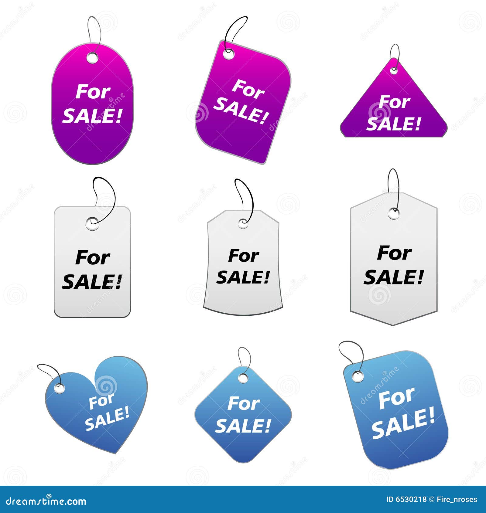 Colored tags - for sale 5 stock vector. Illustration of gradient - 6530218