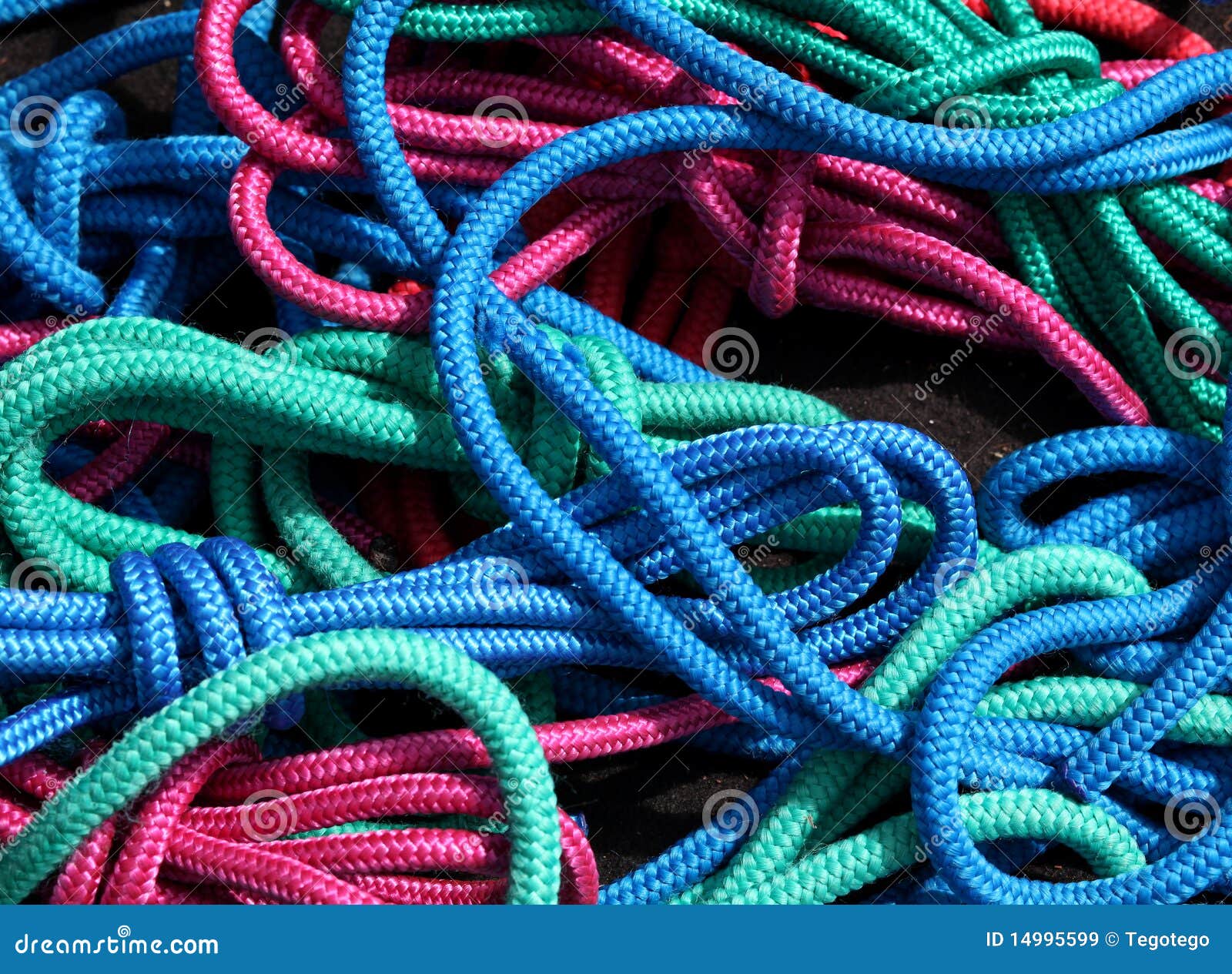 Colored Tangle Rope Threads Stock Image - Image of knot, pattern: 14995599