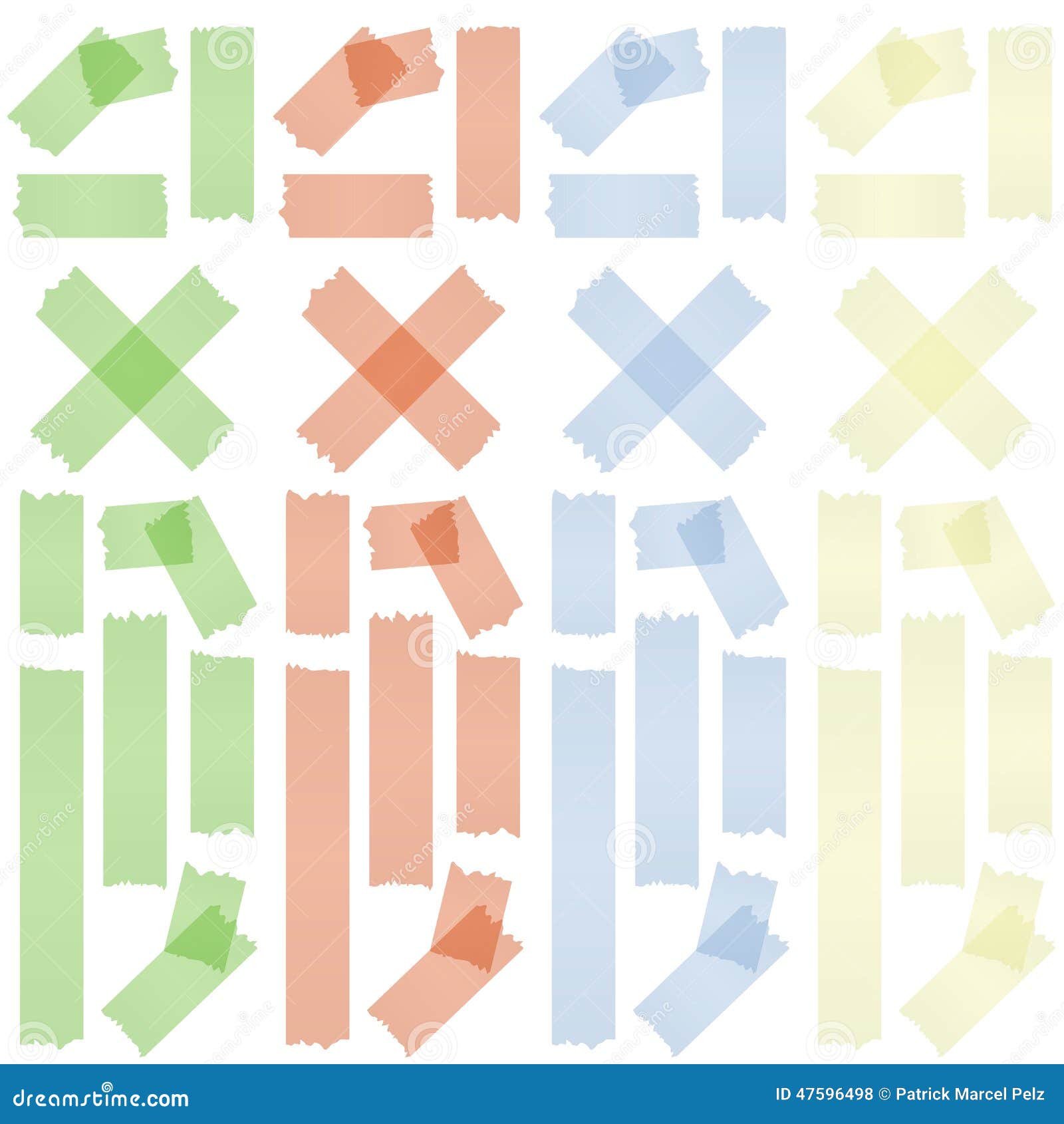 Colored tapes collection stock vector. Illustration of sticky - 47596498
