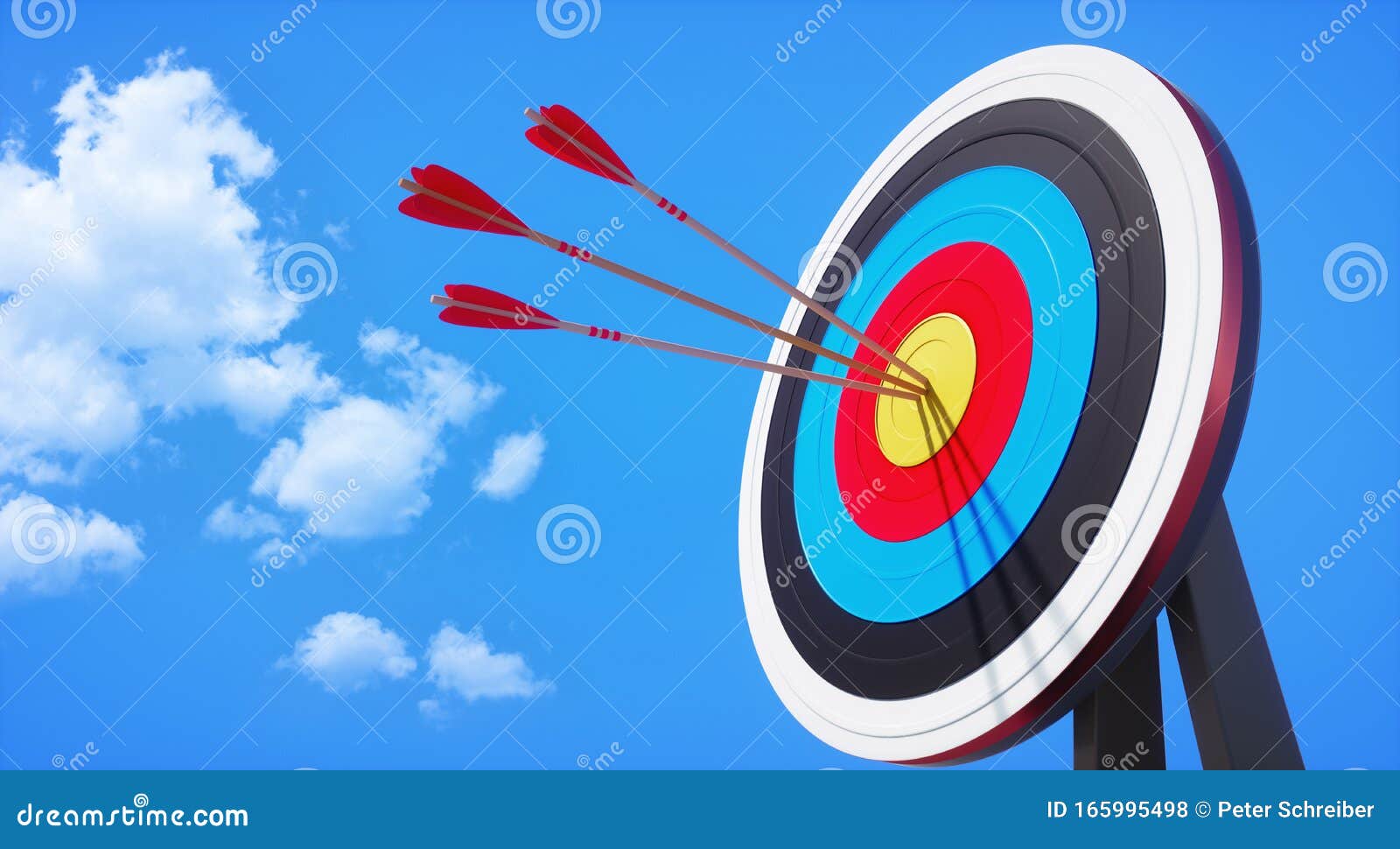 Colored Target Board with Three Arrows in the Sun Stock Illustration ... Colored Target Board with Three Arrows in the Sun Stock Illustration ...
