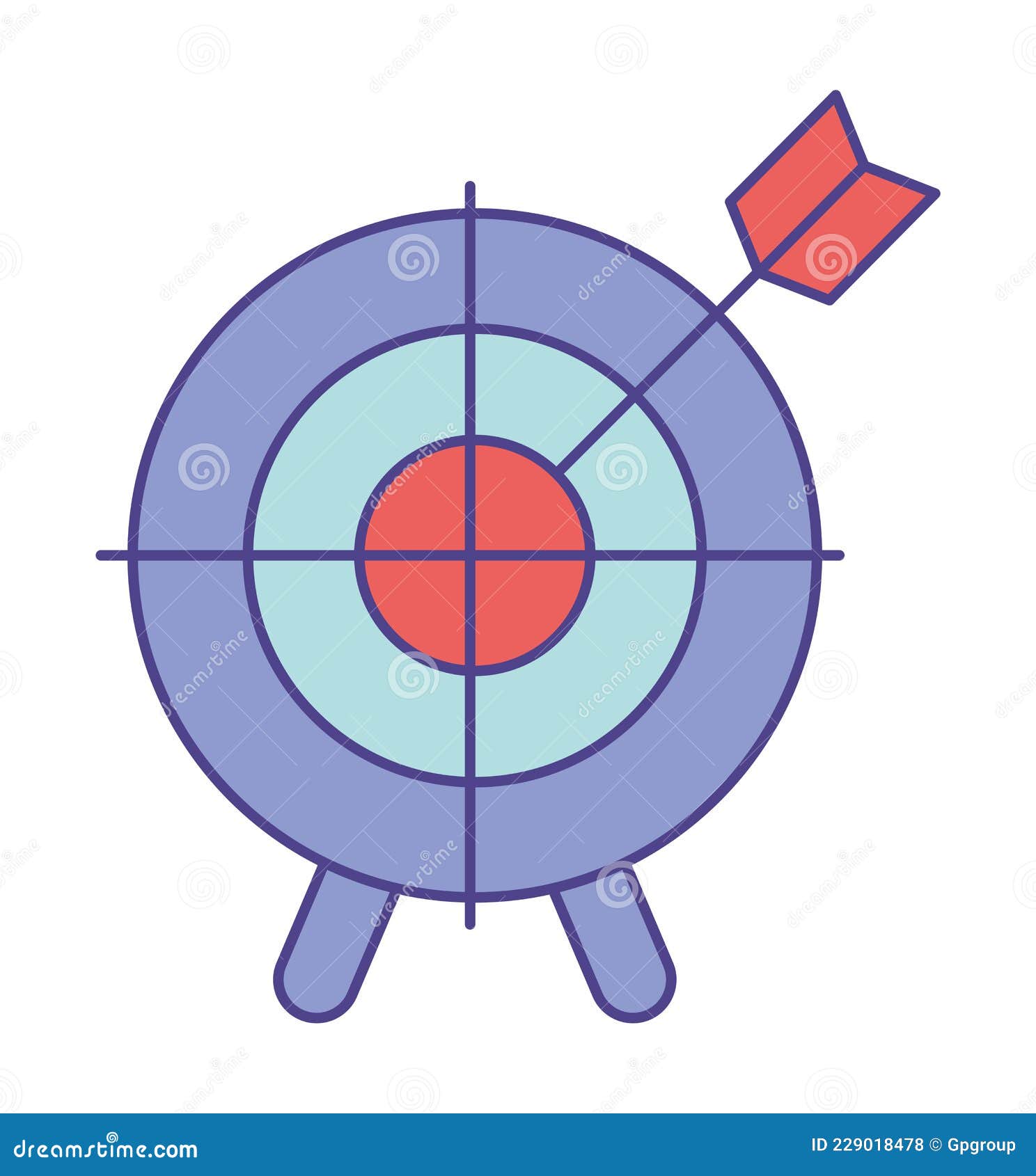 Colored target design stock vector. Illustration of vector - 229018478