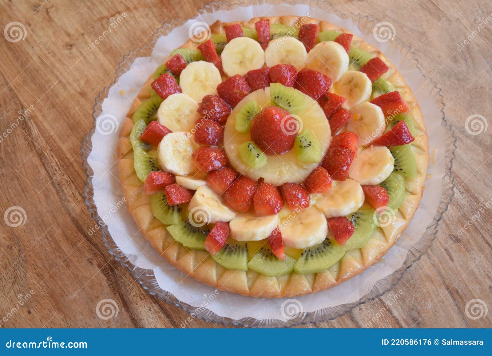 Colored Tart with Assorted Fruit Stock Photo - Image of strawberry ...