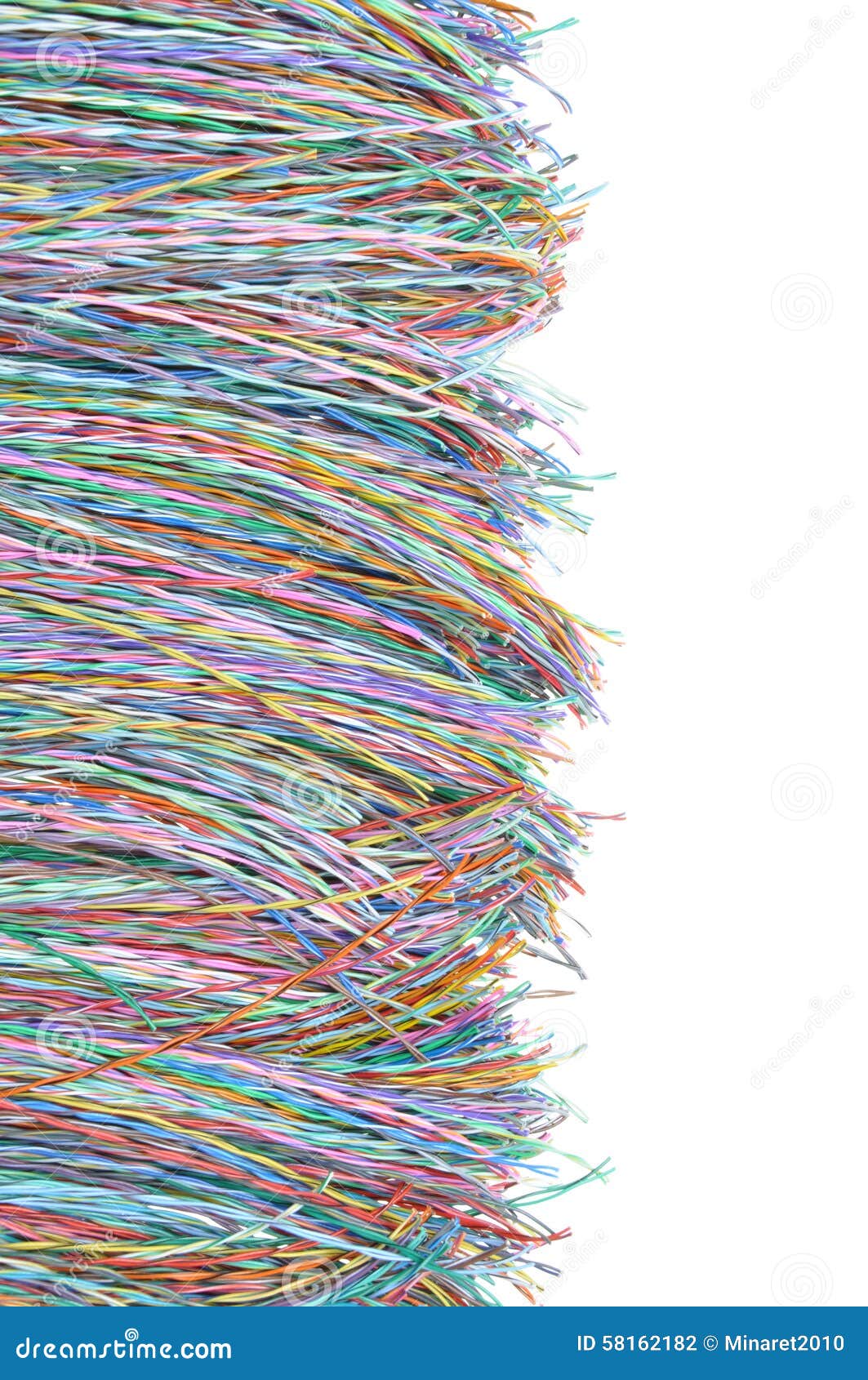 Colored Telecommunication Cables and Wires Stock Photo - Image of ...