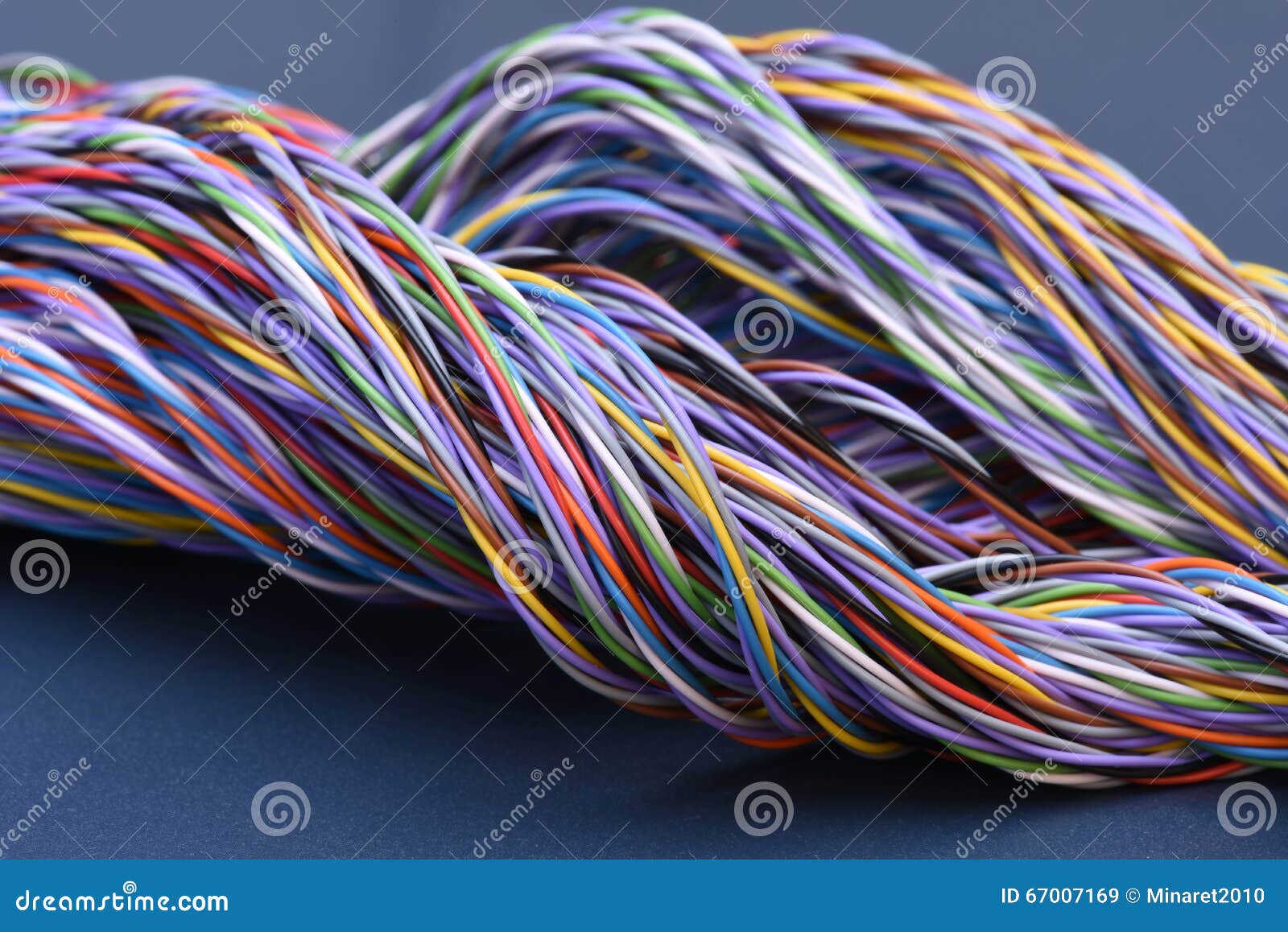 Colored Telecommunications Cables Stock Image - Image of cord, connect ...