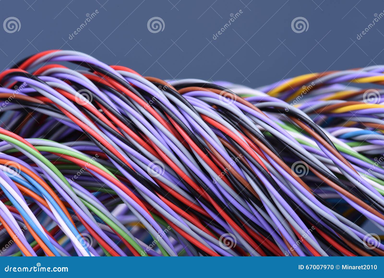 Colored Telecommunications Cables Stock Photo - Image of cabling ...