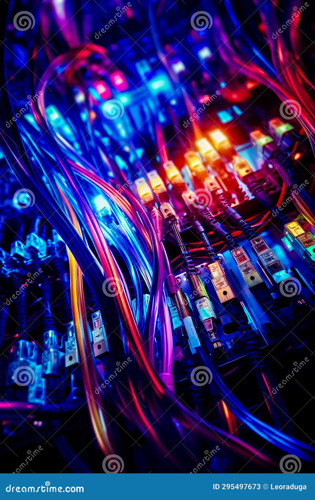Colored Telecommunications Cables and Wires, at the Factory Stock ...