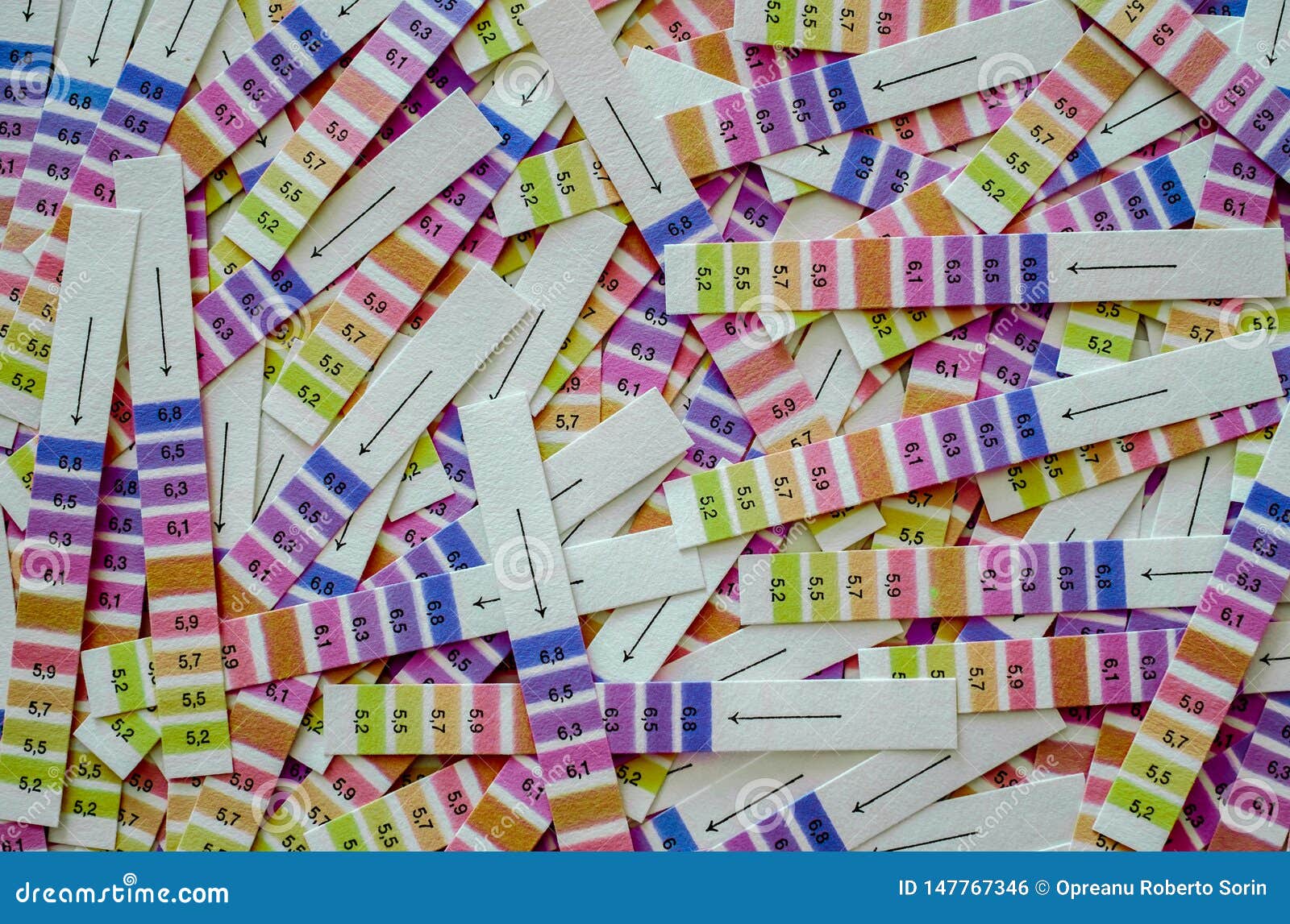 Colored Test Strips for Analysis Stock Photo - Image of analysis ...