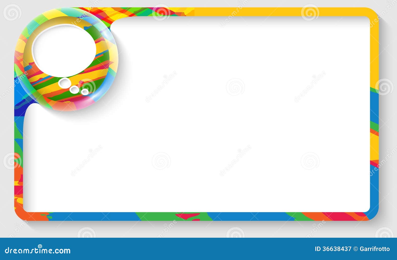 Colored text frame stock vector. Illustration of promotion - 36638437