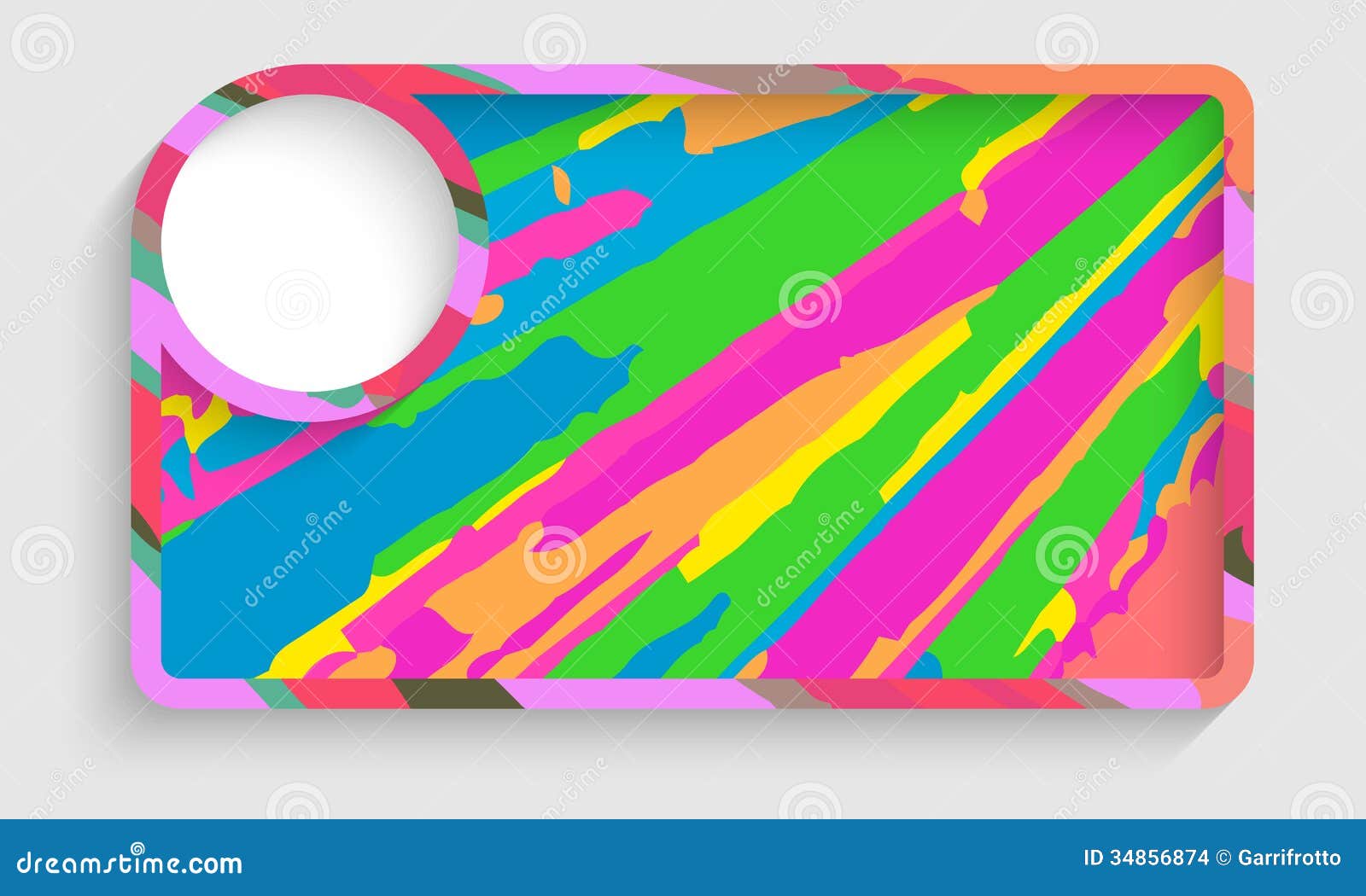 Colored text frame stock vector. Illustration of modern - 34856874