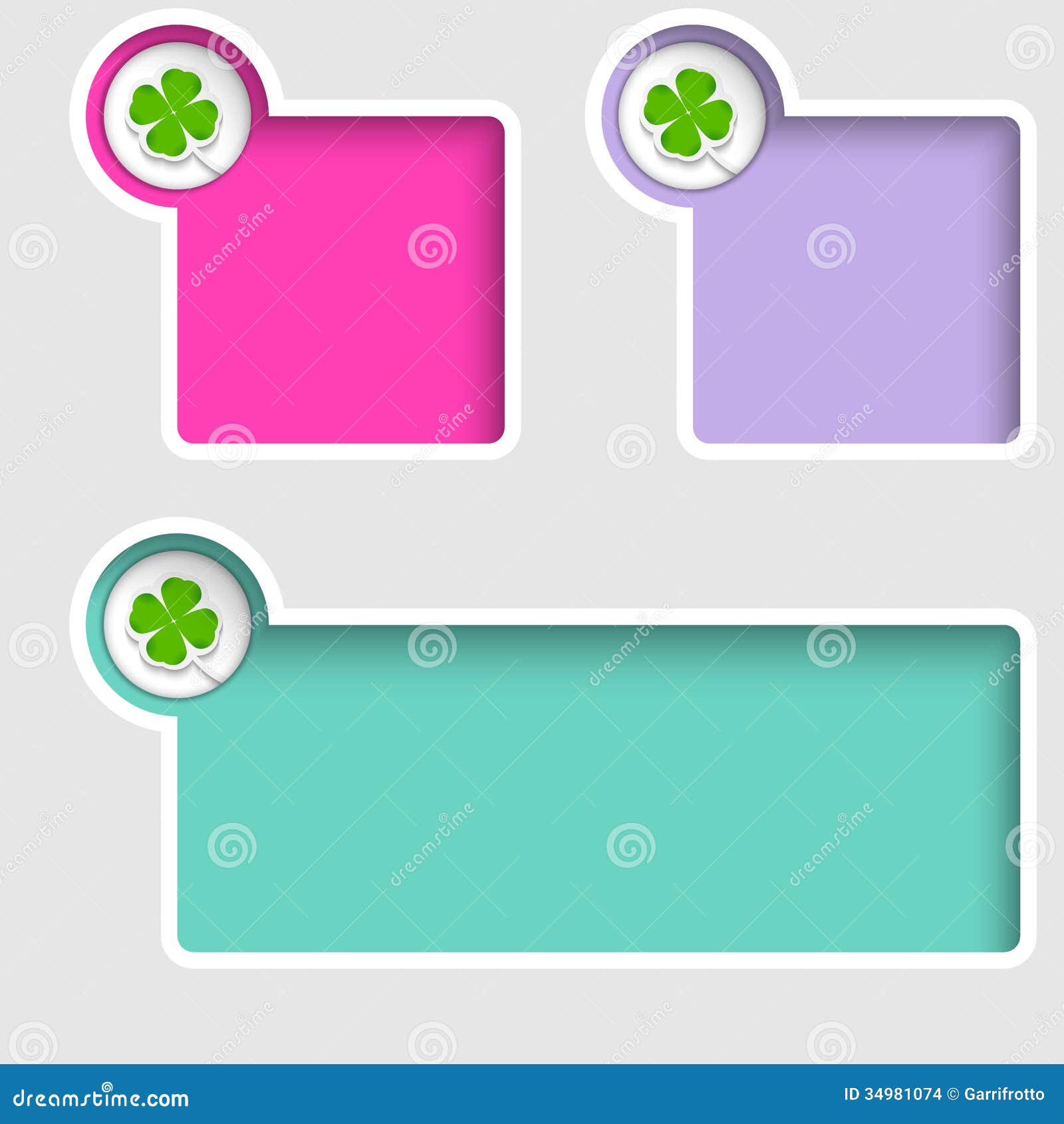 Colored text frames stock vector. Illustration of border - 34981074