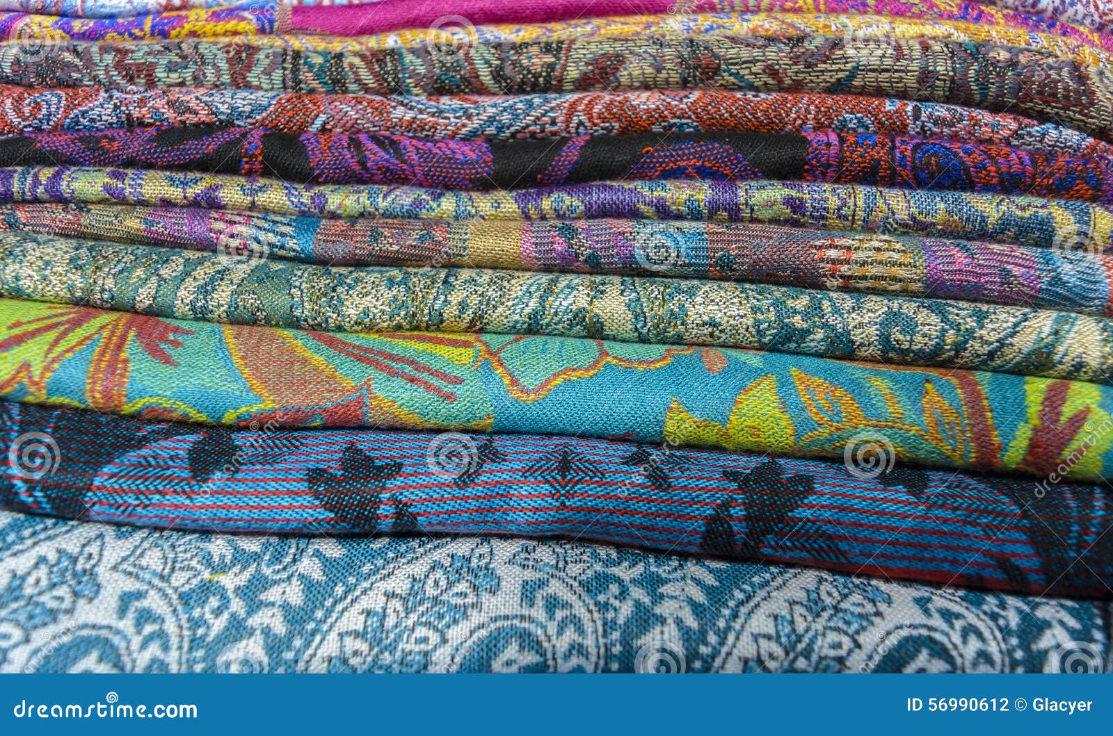 Colored textiles stock photo. Image of cloth, abstract - 56990612
