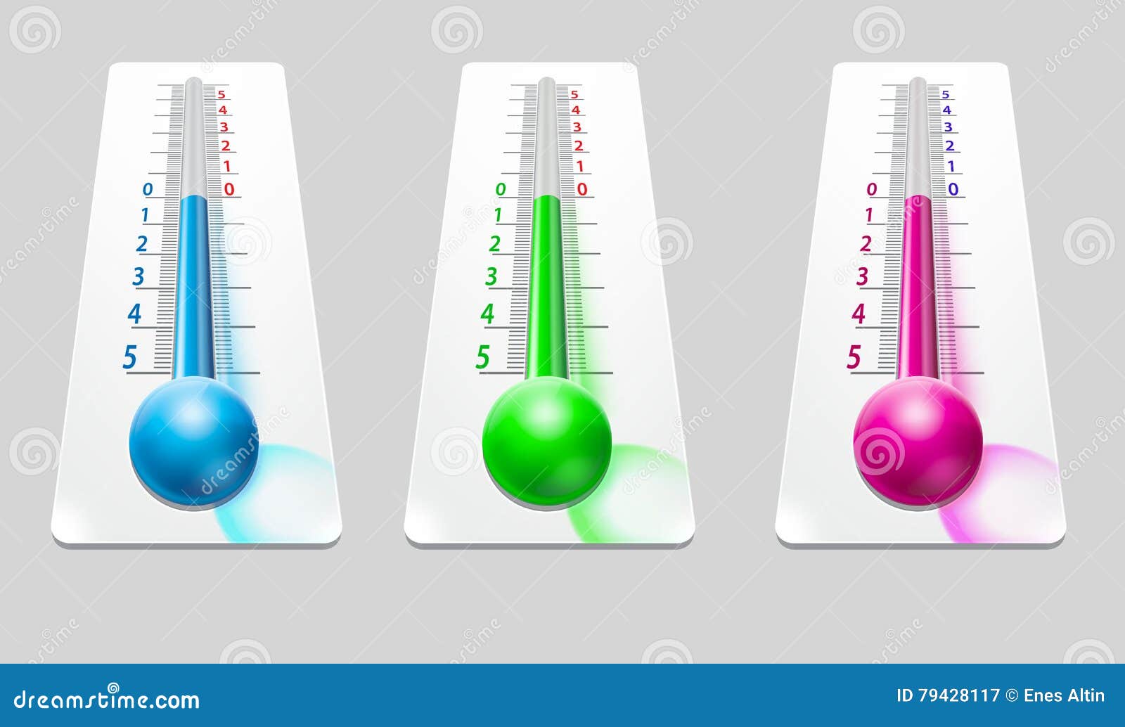 Colored Thermometer Illustration. Stock Illustration - Illustration of ...