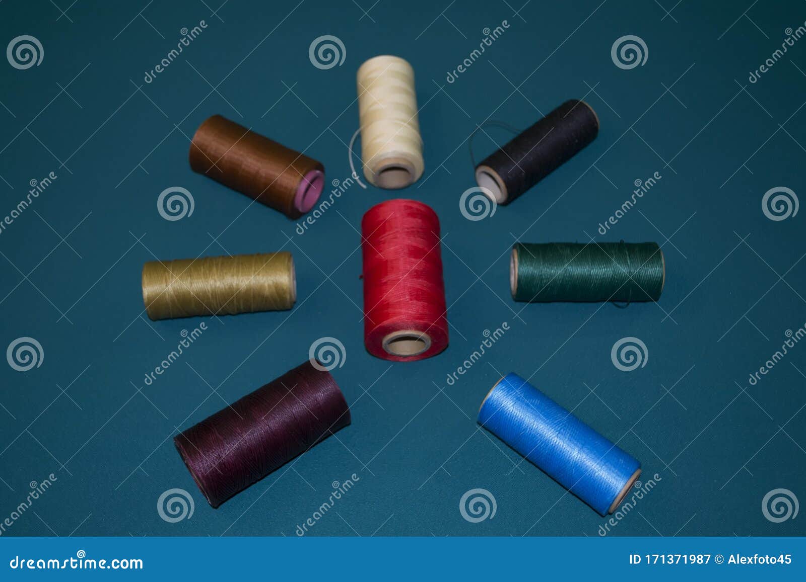 Colored Thick Threads Laid Out by a Star Stock Image - Image of craft ...