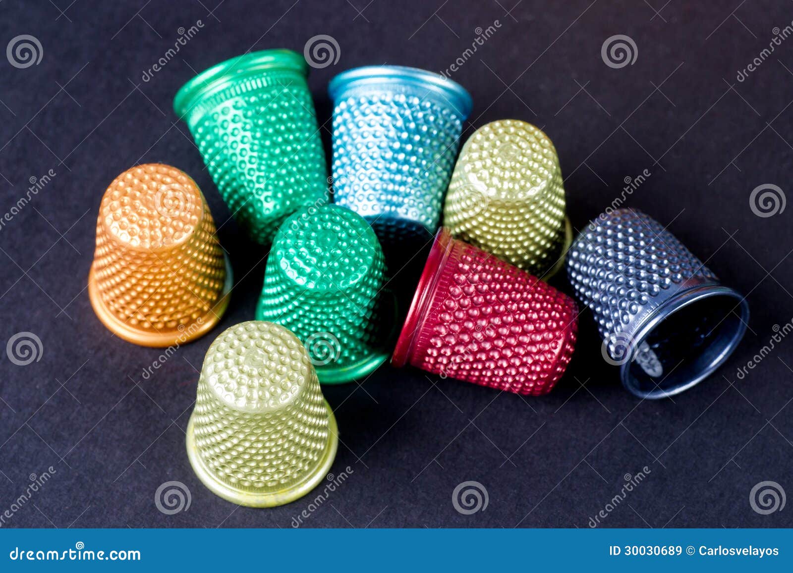 Colored Thimbles stock image. Image of macro, mastership - 30030689