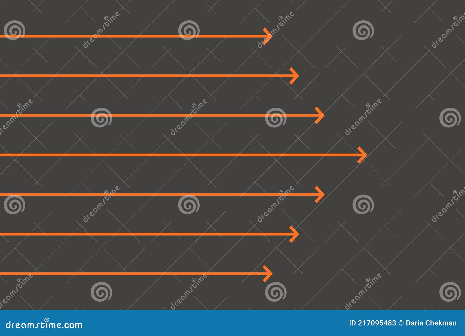 Colored Thin Arrows Pointing To the Right on a Gray Background ...