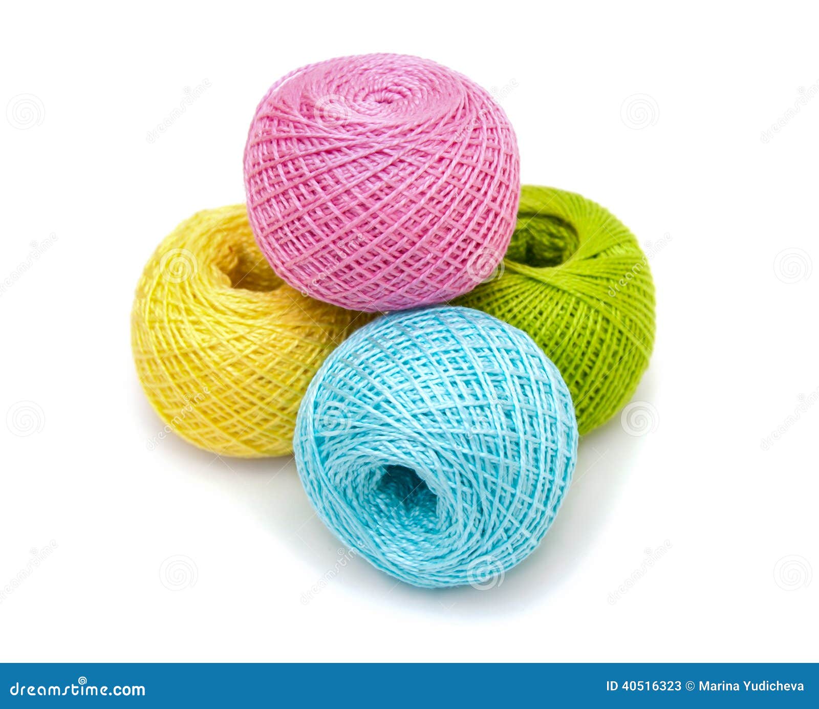 Colored Thread for Knitting Stock Image - Image of yellow, knitting ...