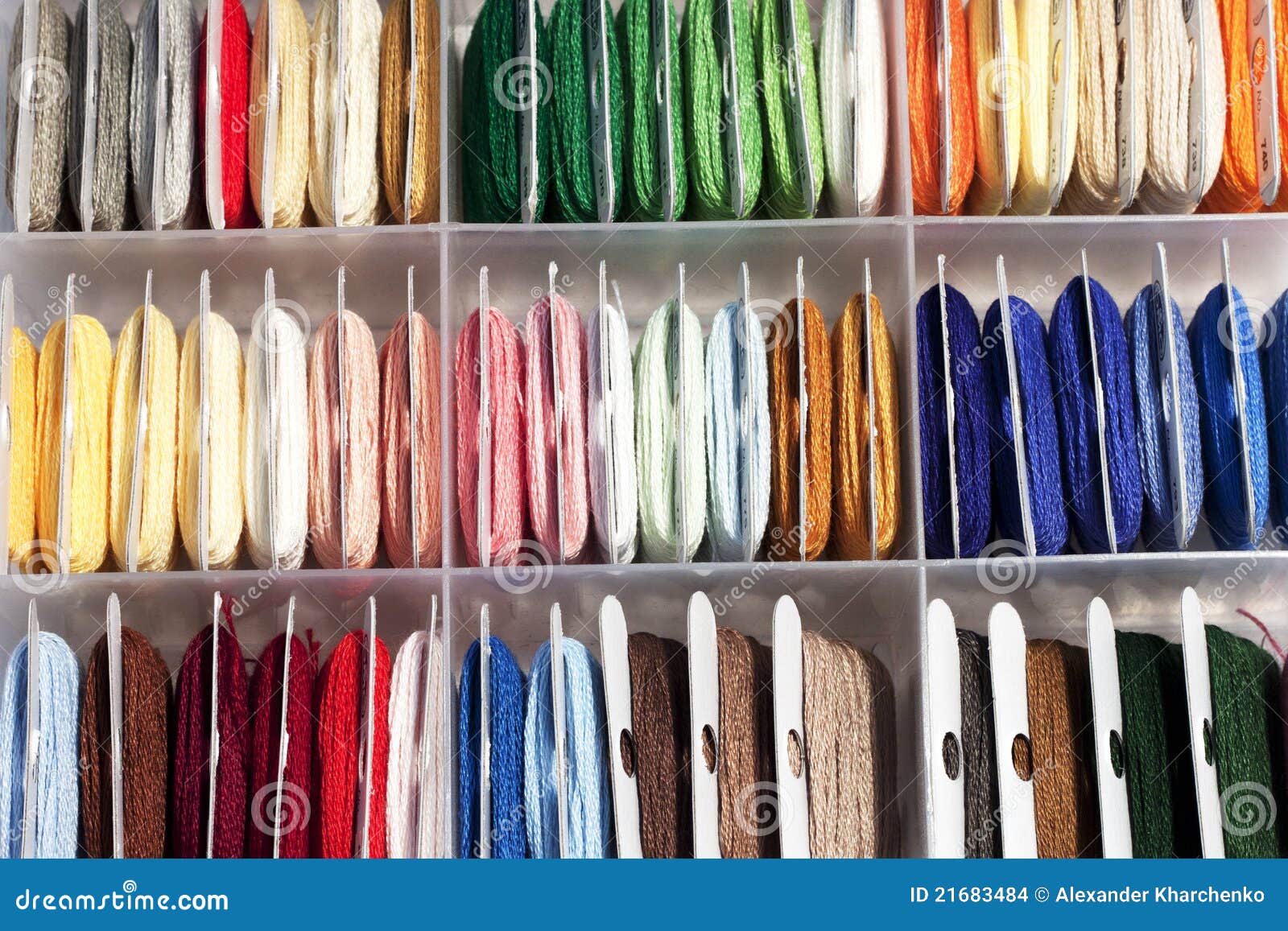 Colored thread set stock photo. Image of fiber, bobbin - 21683484