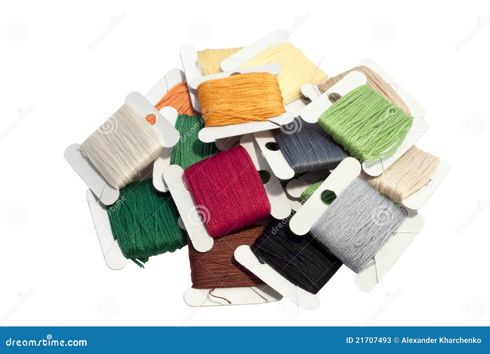 Colored thread set stock image. Image of pattern, manufacture - 21707493