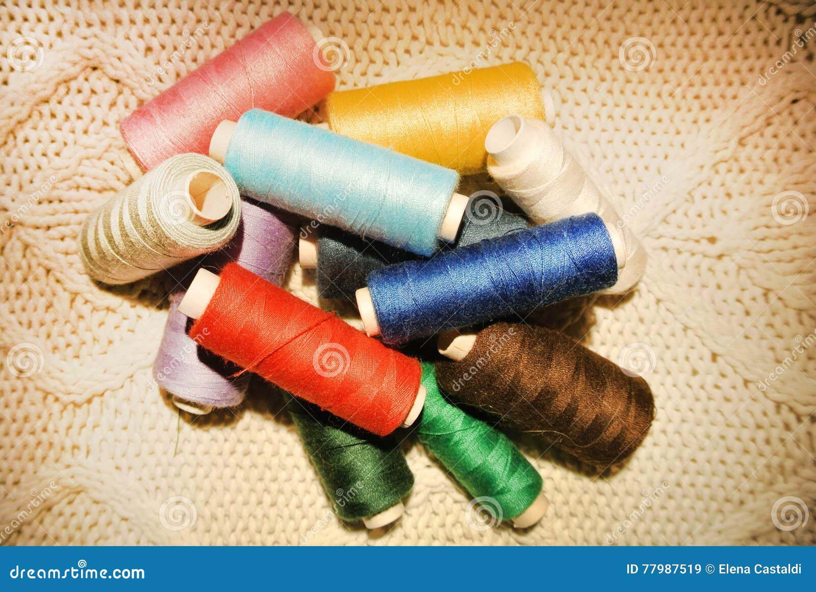 Colored thread stock image. Image of spool, safety, material - 77987519