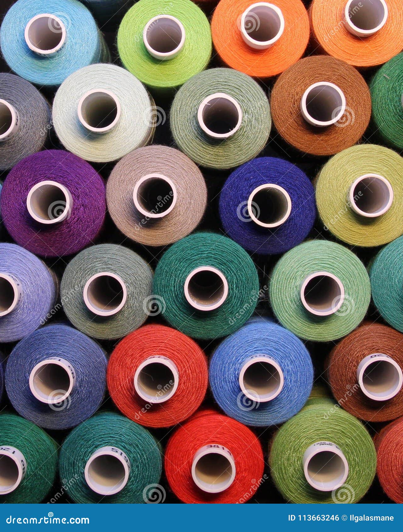 Colored Thread for Sewing.Threads in Spools Stock Photo - Image of ...