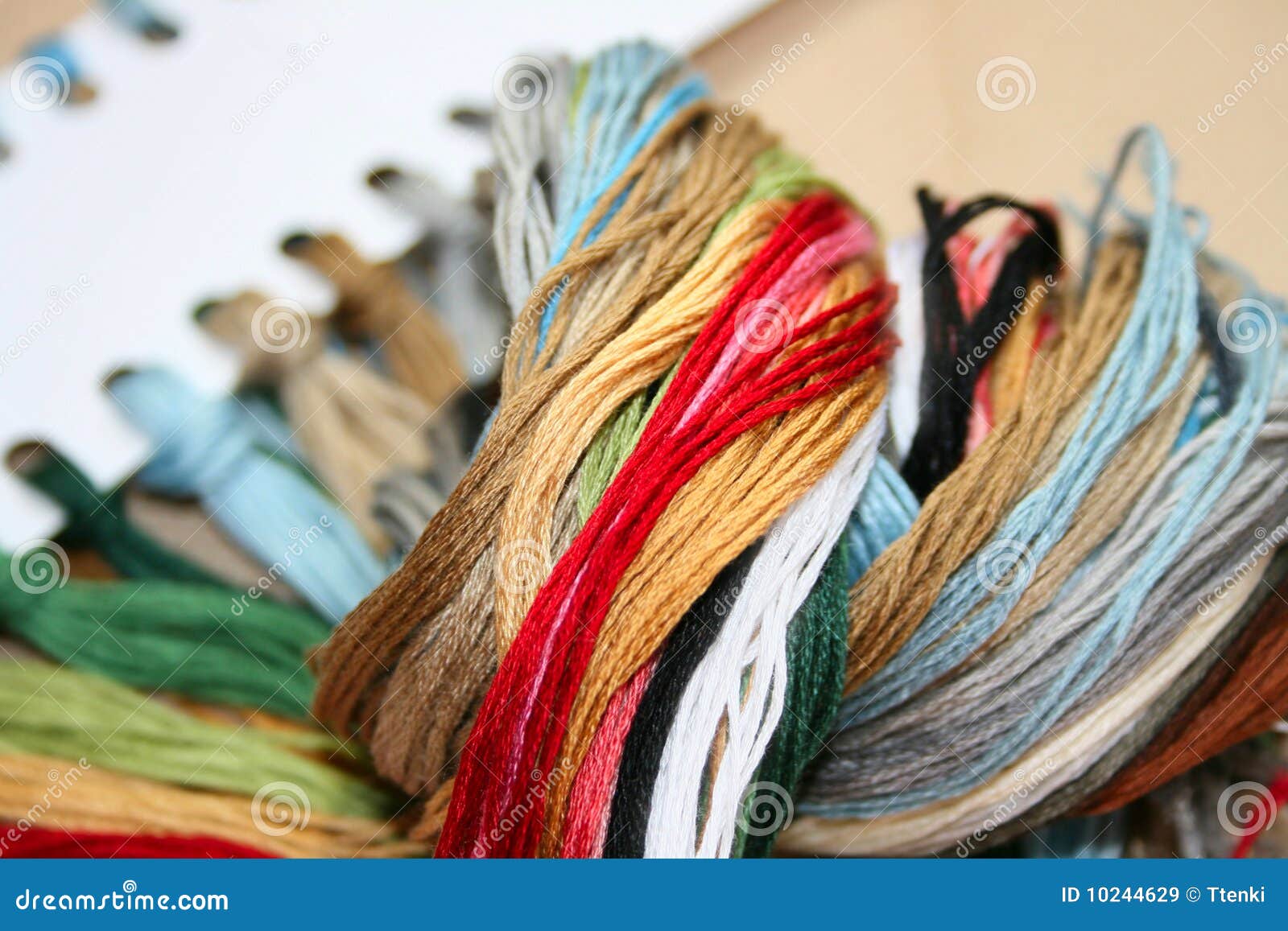 Colored Threads for Embroidery Stock Image - Image of blue, stitch ...