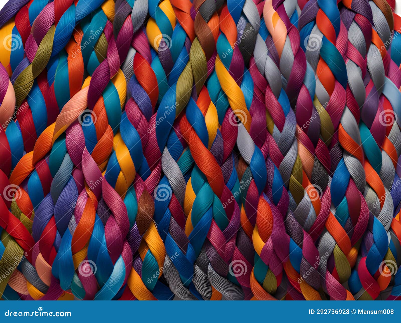 Colored Threads in the Form of a Rainbow Stock Illustration ...