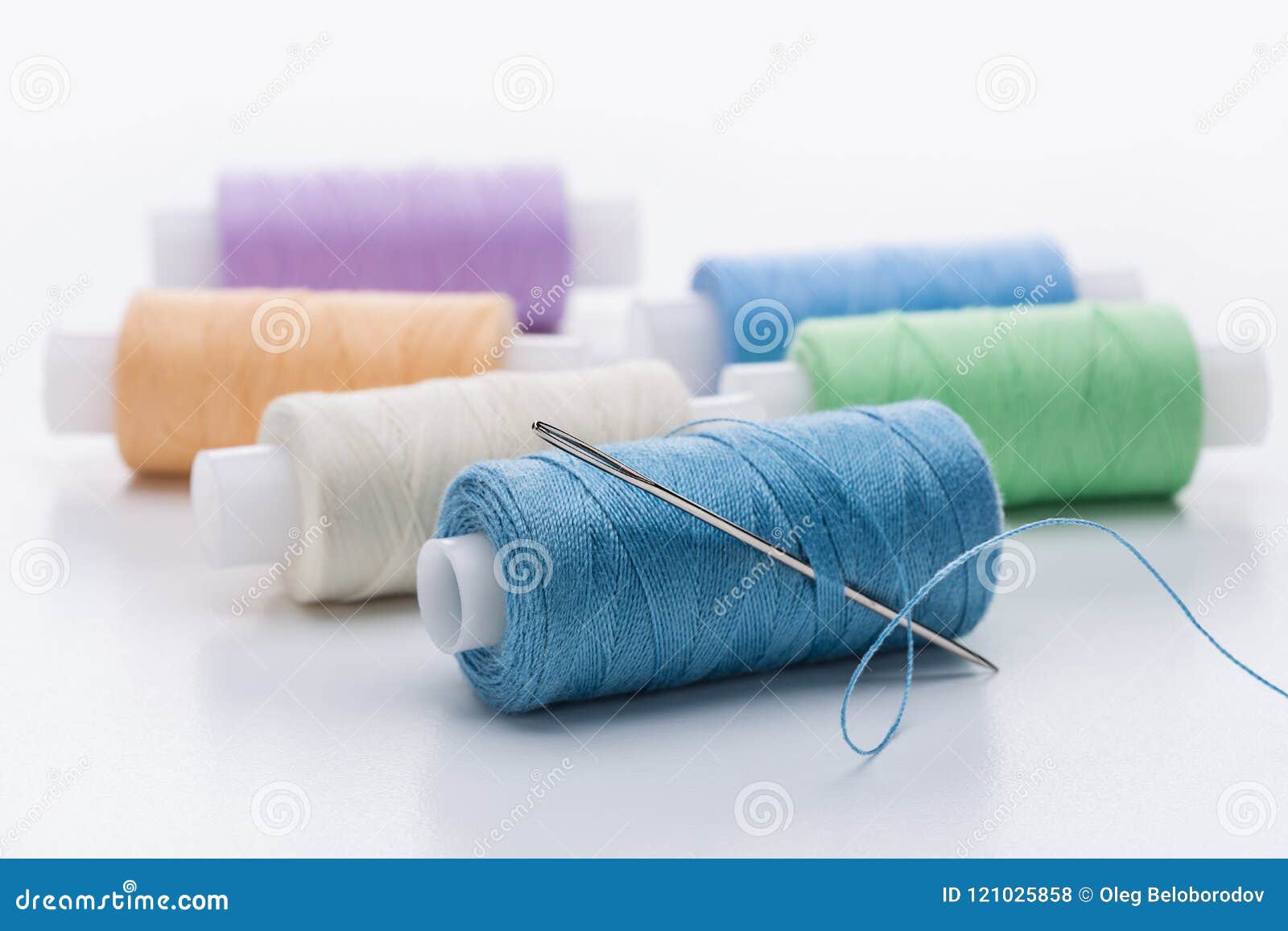 Colored Threads for Needlework. Stock Photo - Image of material, hobby ...