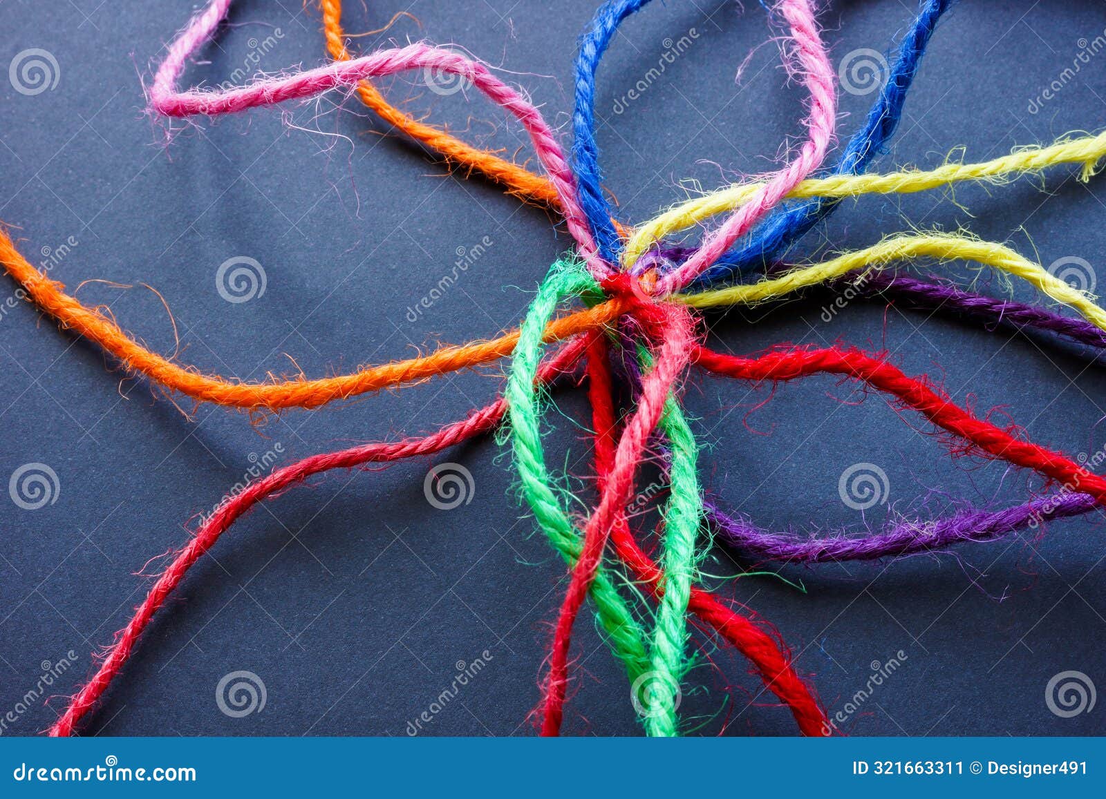 The Colored Threads are Tied Together in a Knot As an Abstract Symbol ...