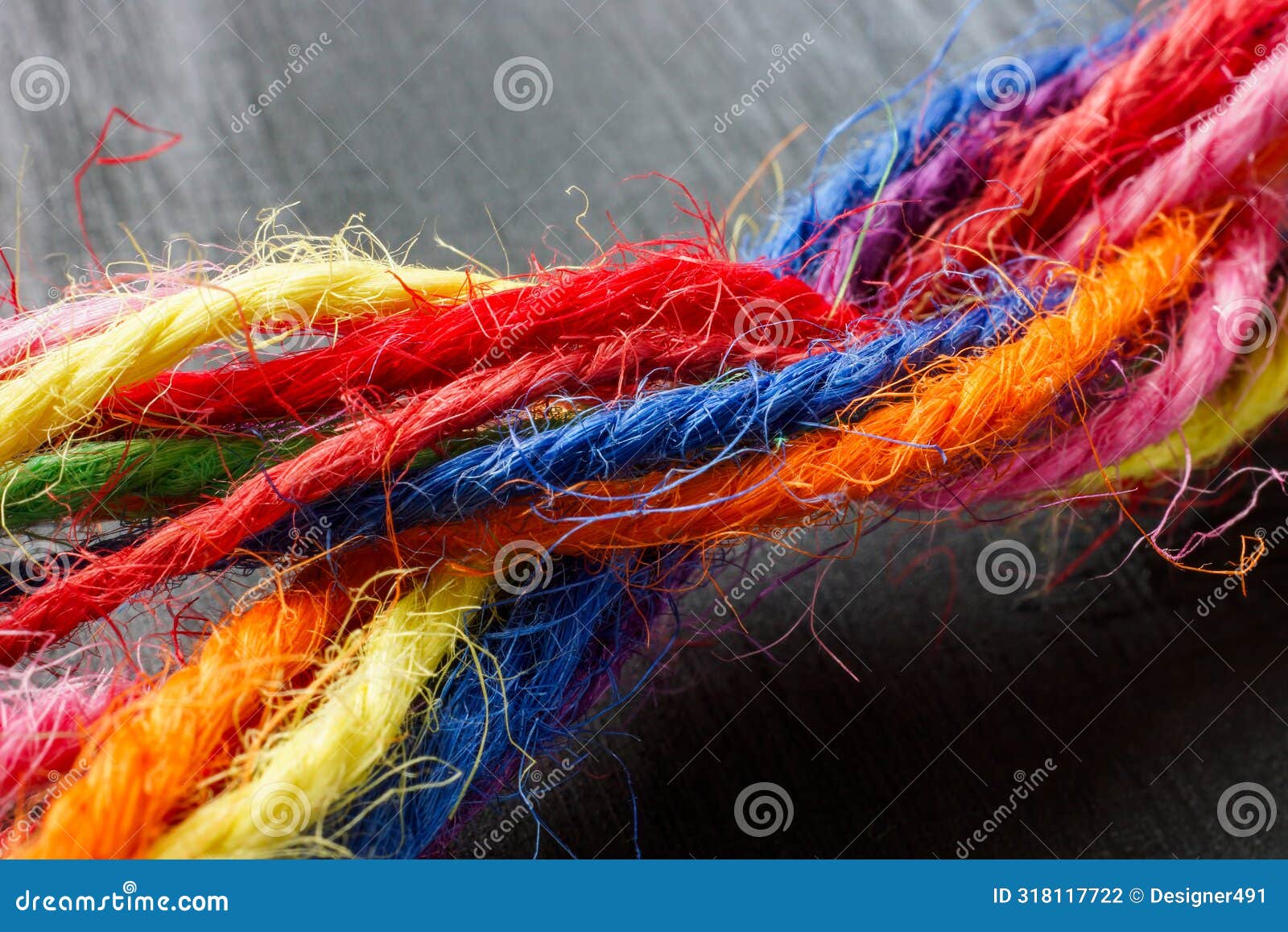 Colored Threads Twisted into One Strand As a Symbol of Unity and ...