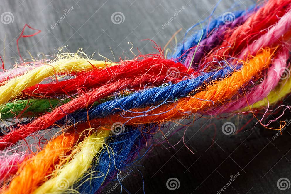Colored Threads Twisted into One Strand As a Symbol of Unity and ...