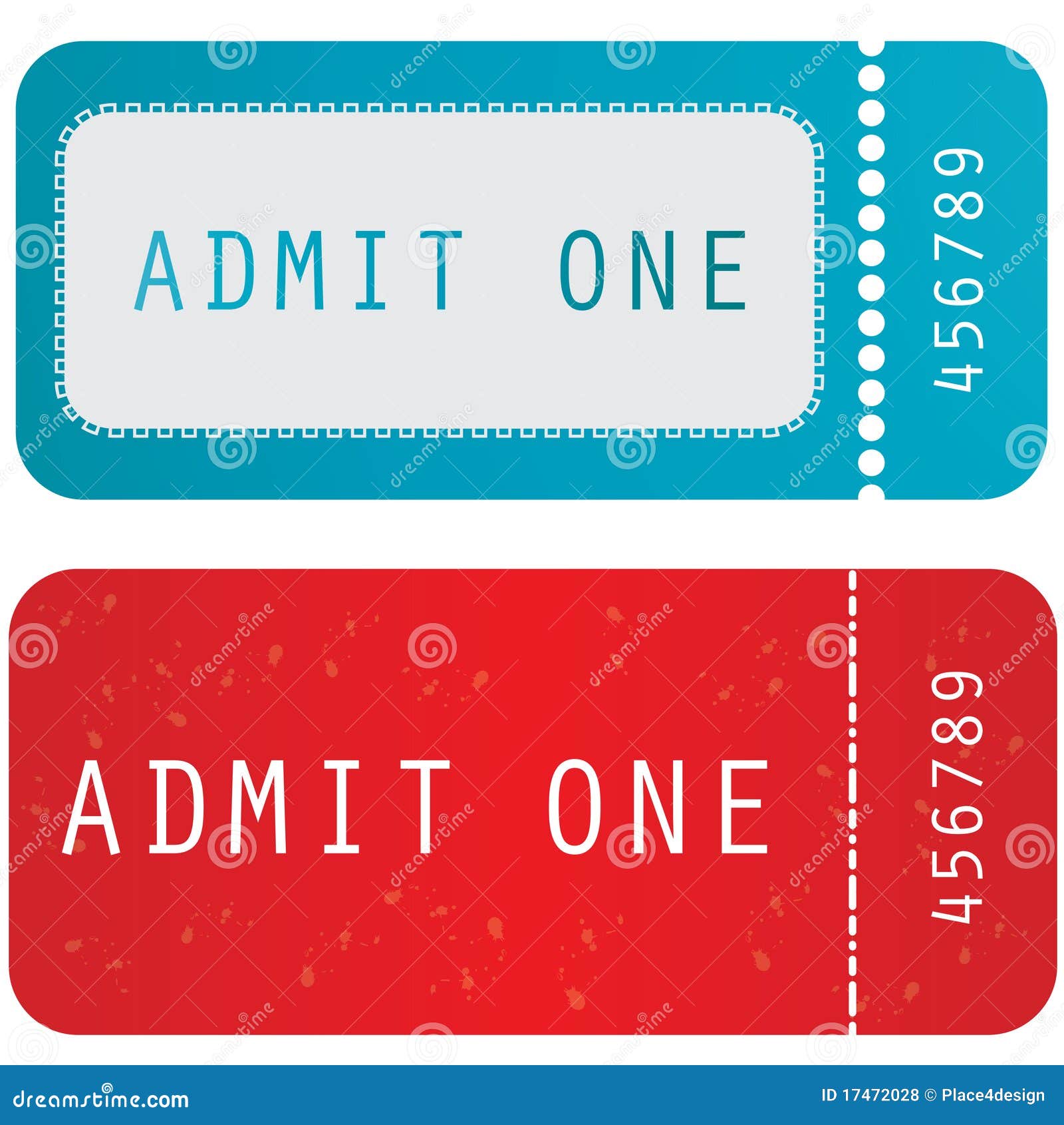 Colored ticket stock vector. Illustration of business - 17472028