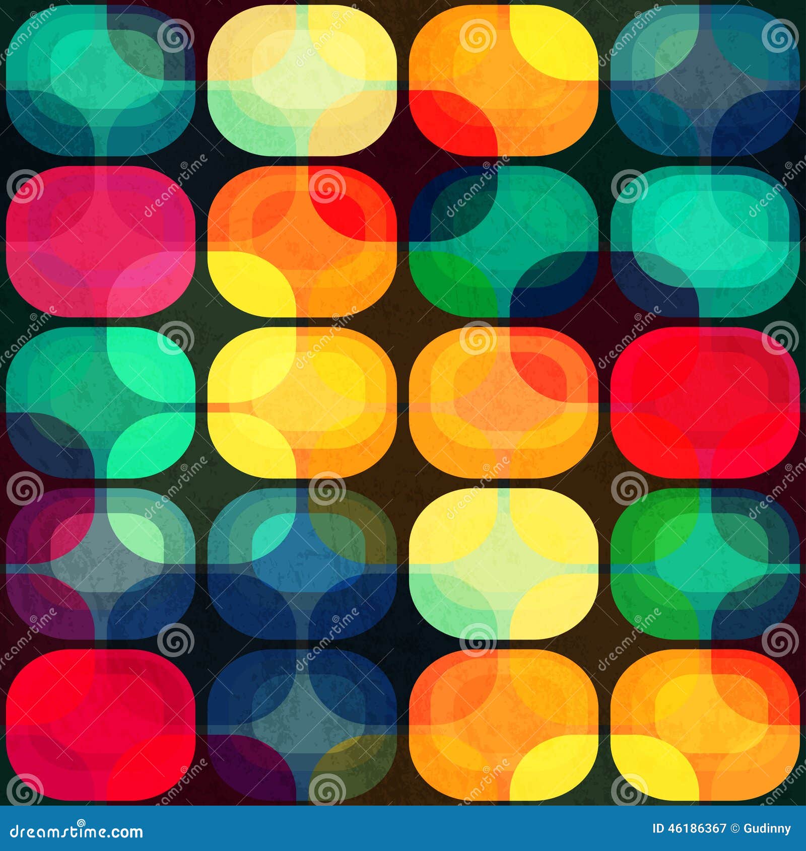Colored Tiles Seamless Pattern with Grunge Effect Stock Vector ...