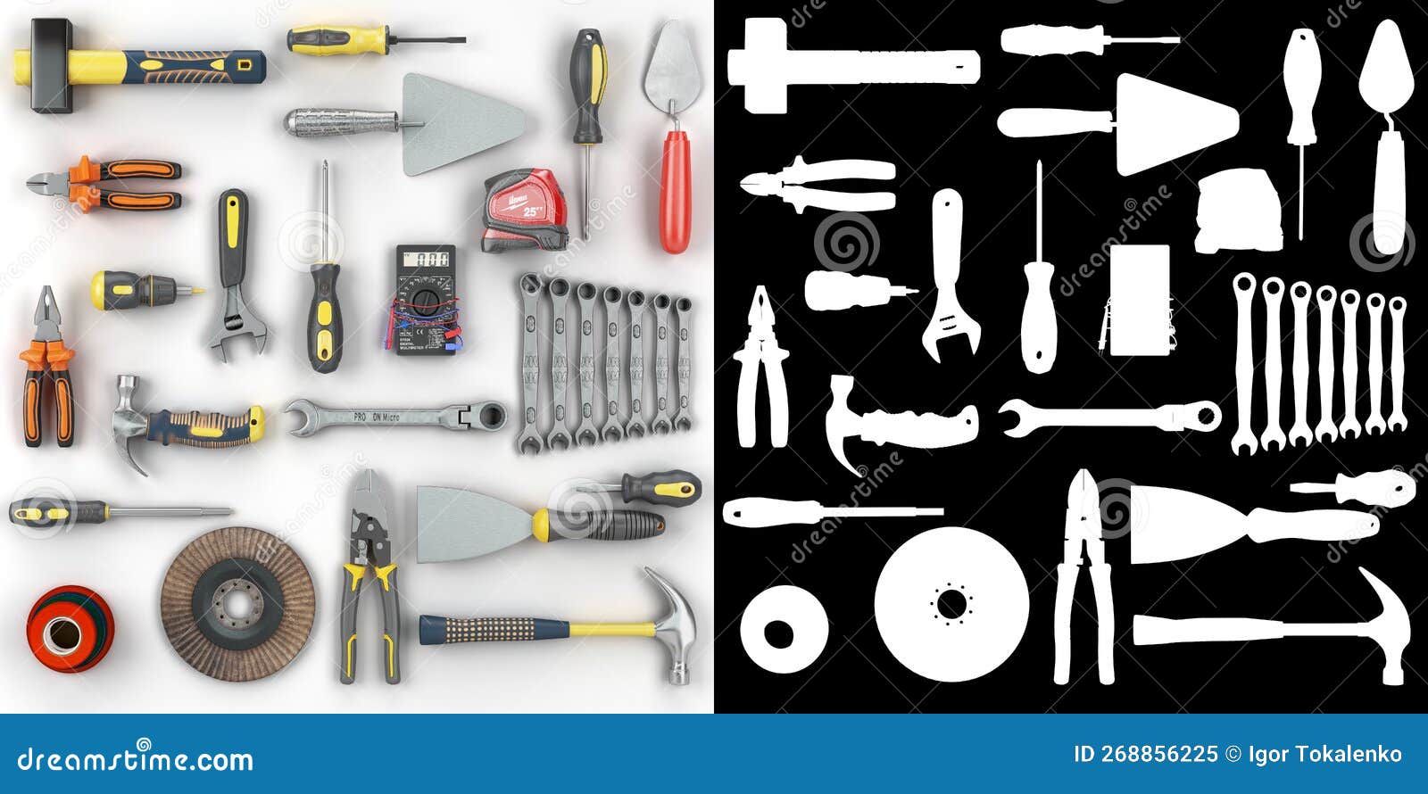 Colored Tools Set Background Concept of Repair Tools Warehouse ...
