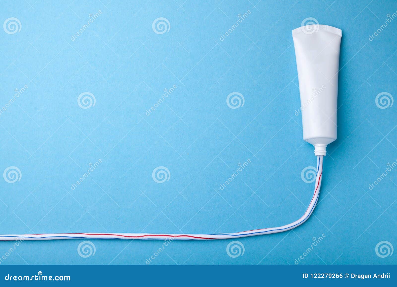 Colored Toothpaste Squeezed Out Line from Tube Stock Photo - Image of ...
