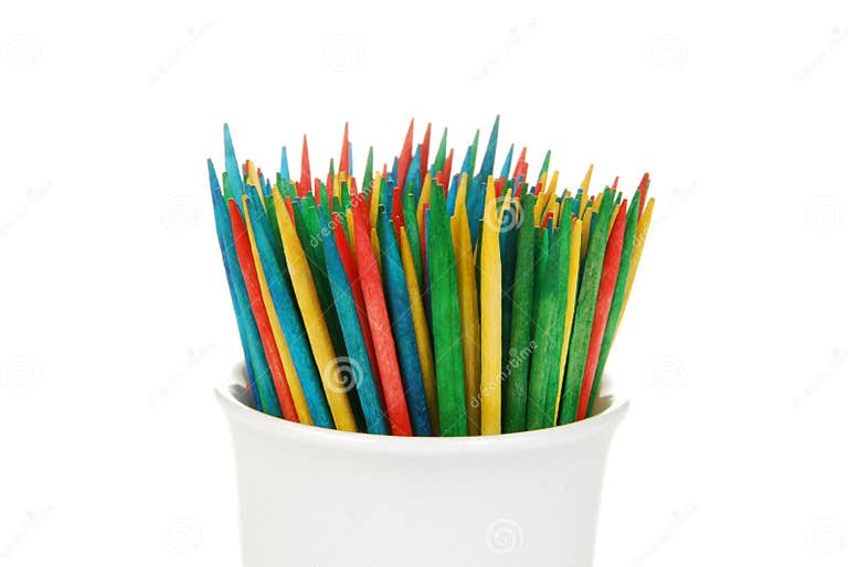 Colored toothpicks stock image. Image of white, blue - 17722355