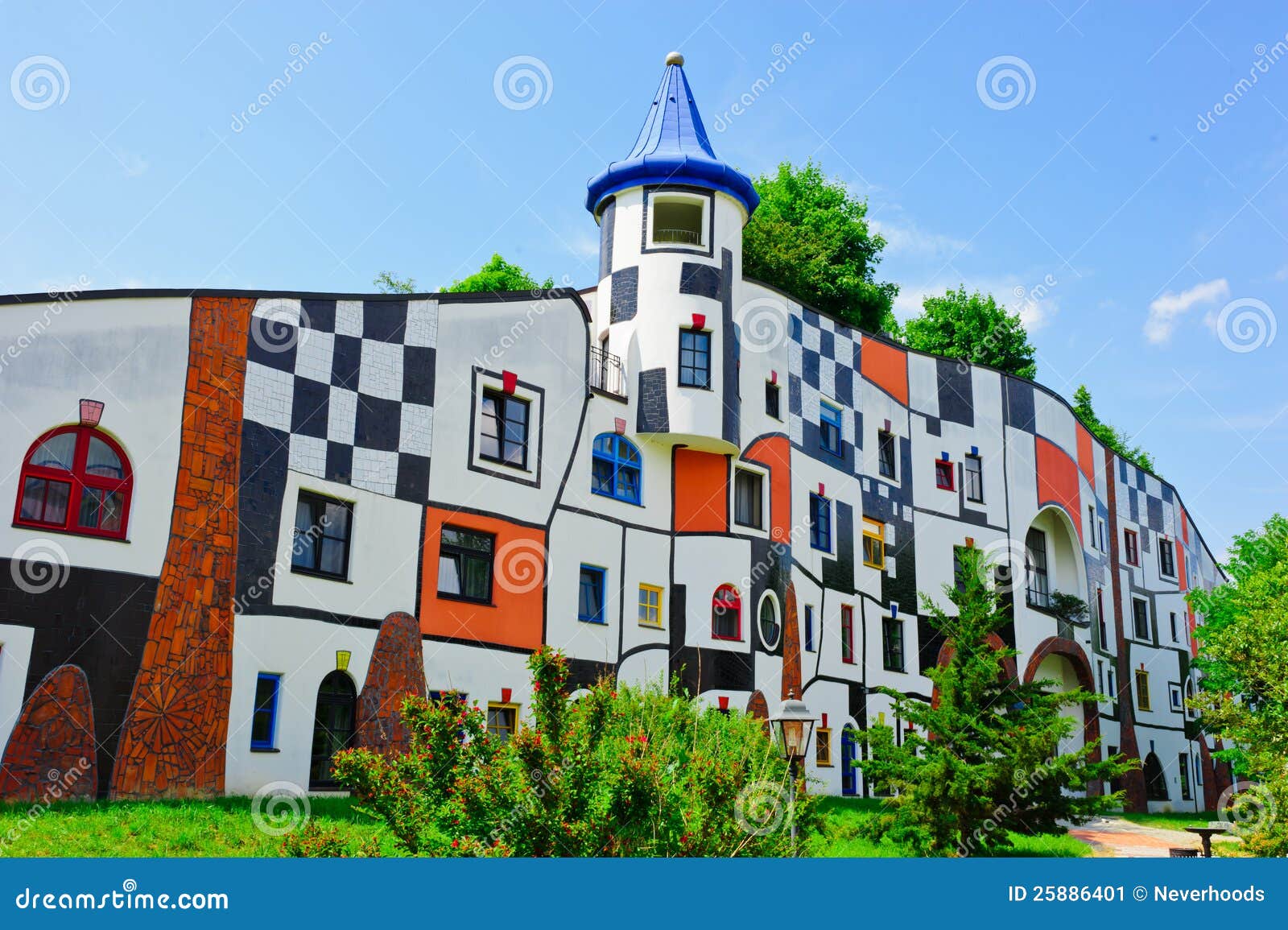 Colored tower stock image. Image of artistic, austria - 25886401