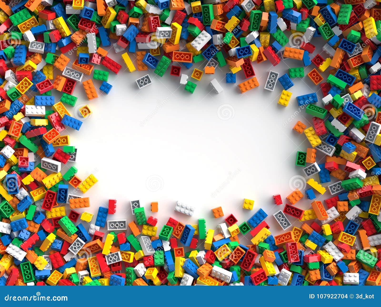 Colored Toy Bricks with Place for Your Content Stock Photo - Image of ...