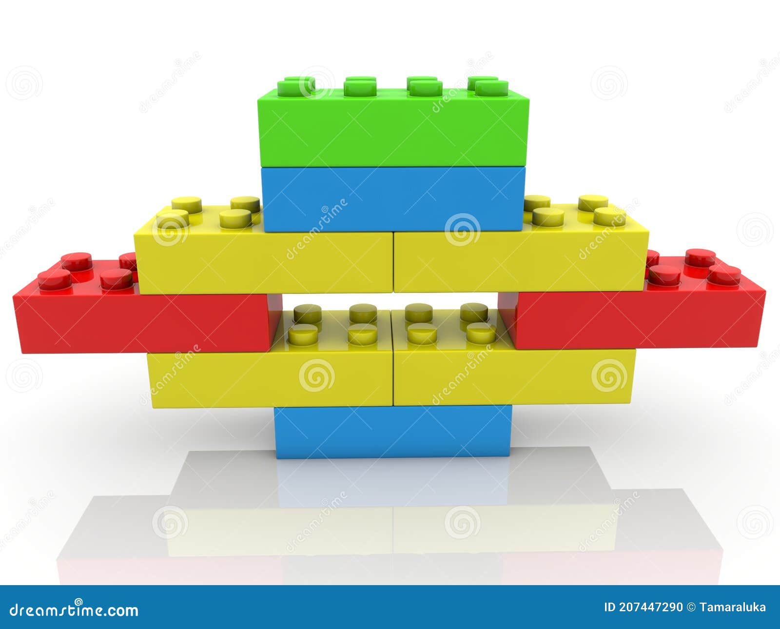 Toy Bricks Are Pyramid, In Different Colors Stock Photography ...