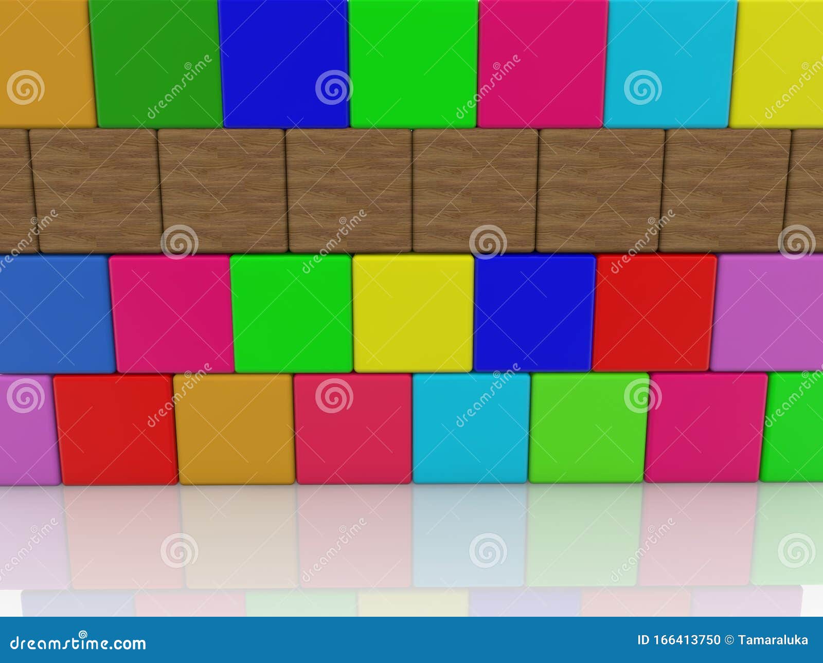Colored toy cube wall stock illustration. Illustration of square ...