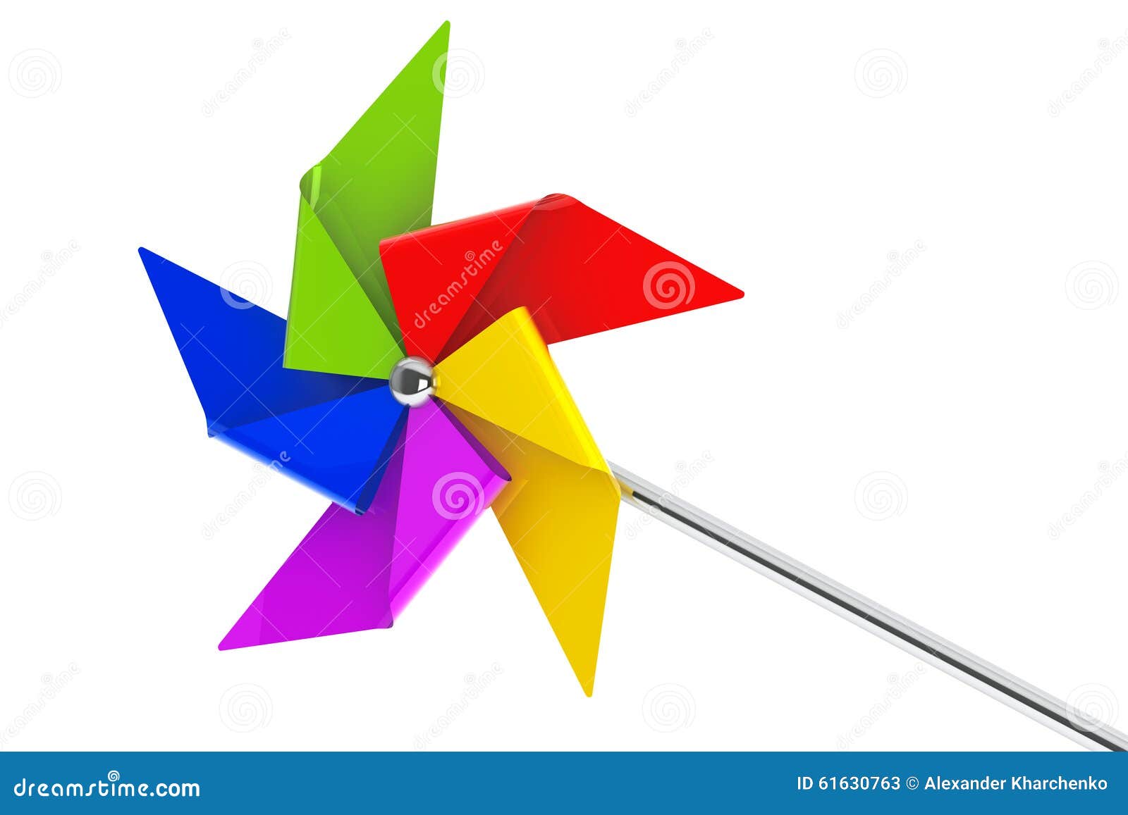 Pinwheel Or Windmill Toy Spinning Vector Flat Cartoon Illustration ...