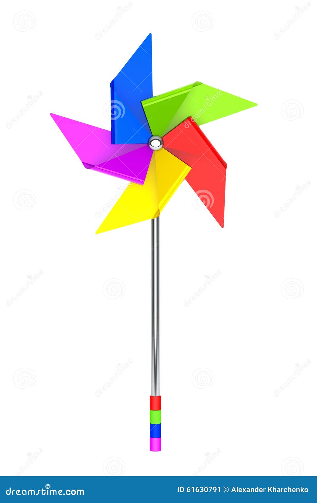 Pinwheel Or Windmill Toy Spinning Vector Flat Cartoon Illustration ...