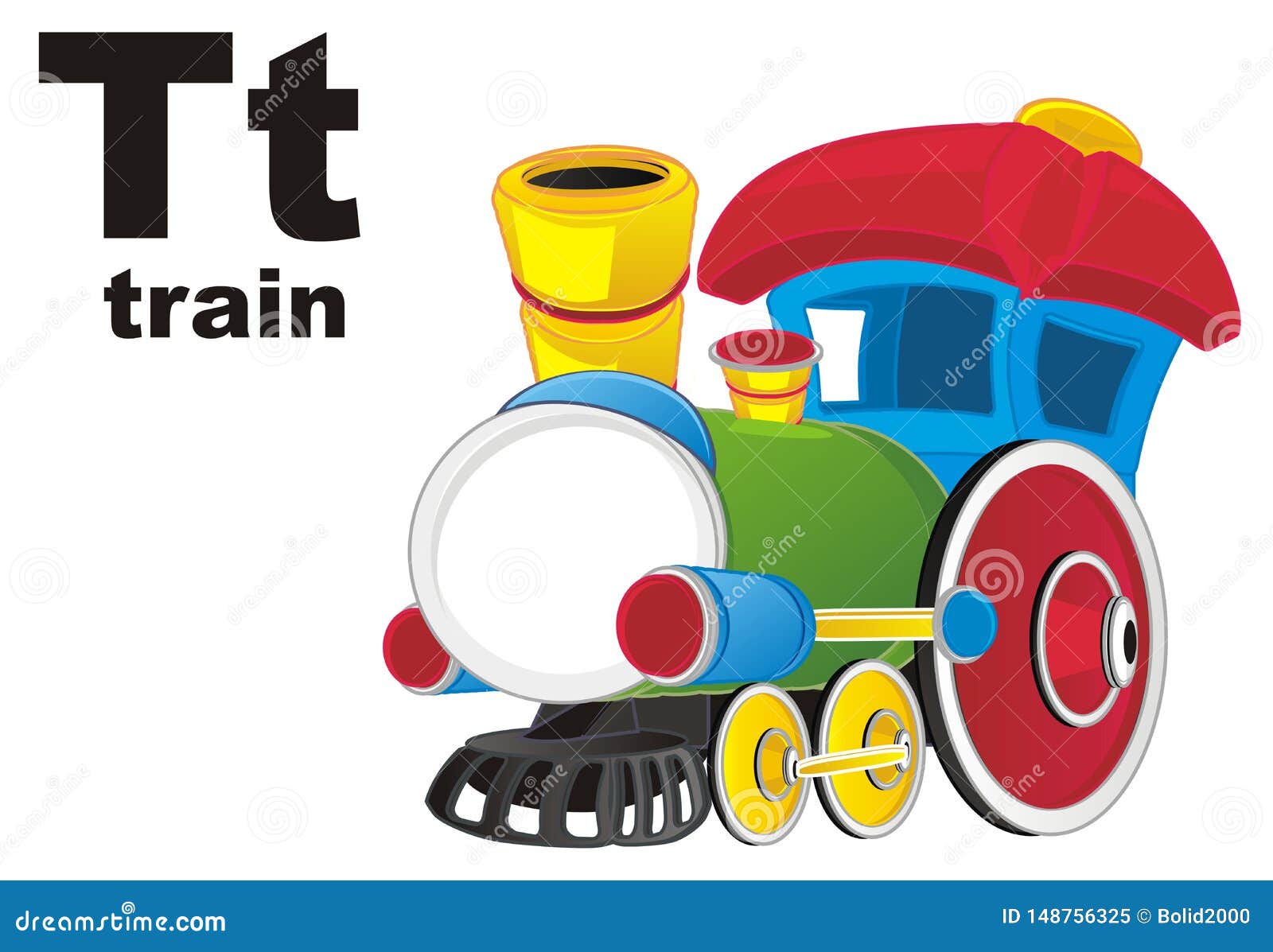 Toy train and abc stock illustration. Illustration of preschool - 148756325